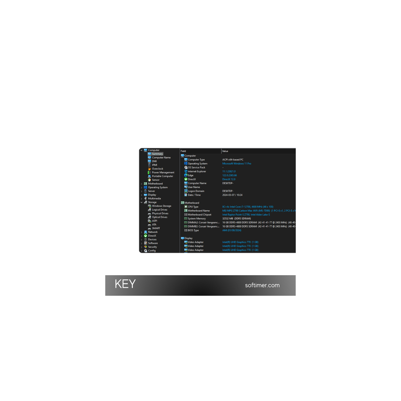 Licenza a vita AIDA64 Extreme Edition 8 per la diagnostica di PC Windows
